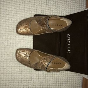 Anyi Lu | Shoes | Bronze Anyi Lu Slip On Shoes Made In Italy | Poshmark